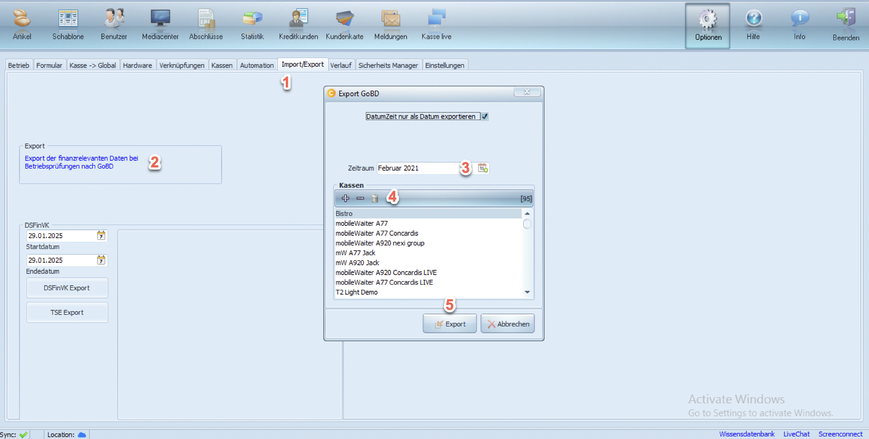 GDPdU/GoBD Datenexport